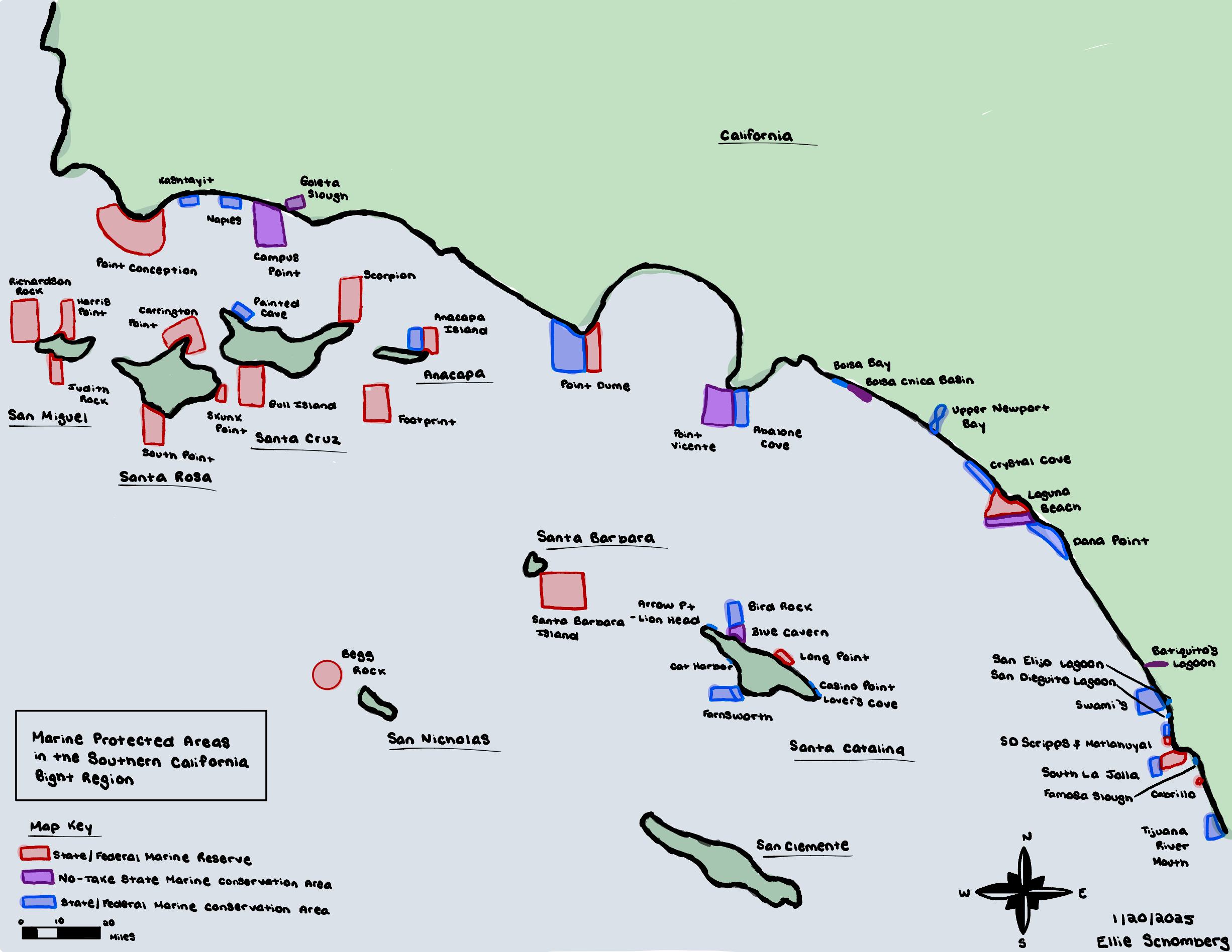 Map of Marine Protected Areas in the Southern California Bight – Ellie ...